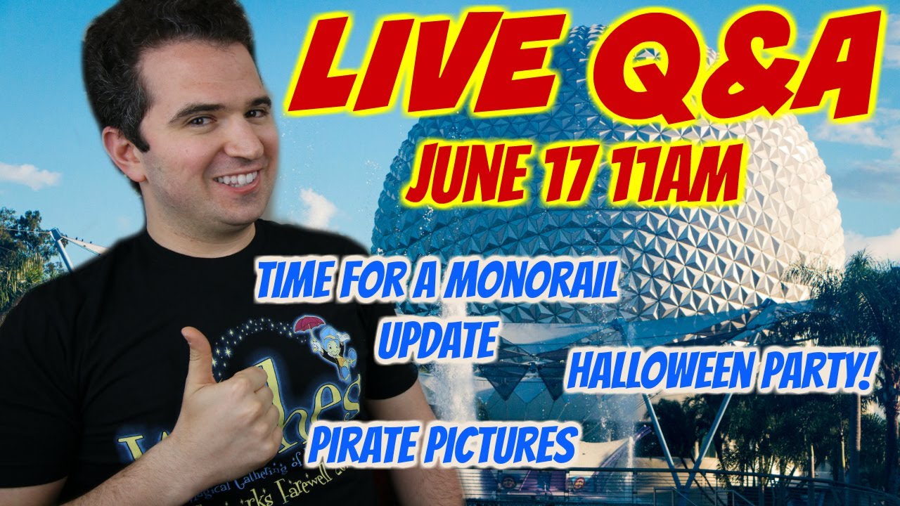 LIVE Q&A - Time for a Monorail update 🚝, MNSSHP👻 & Pirate Photos ☠ ...