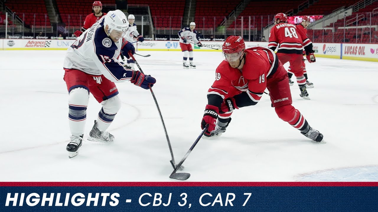 GAME HIGHLIGHTS: CBJ at CAR (2/15/21) - YouTube