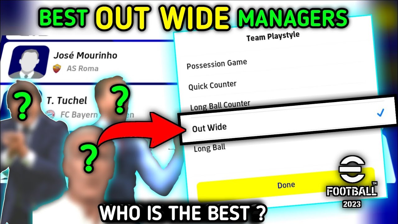 Best out wide managers in efootball | Best managers with best playing ...