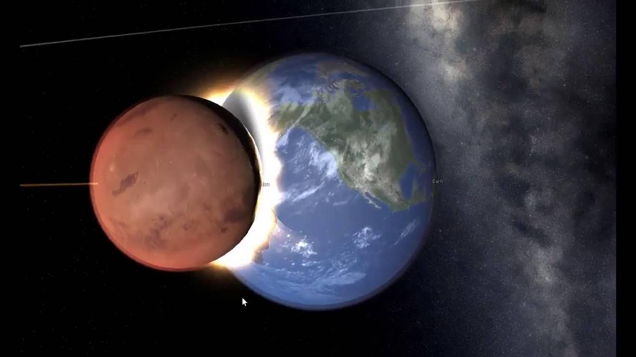 Mars collides with Earth| Universe Sandbox 2 - YouTube