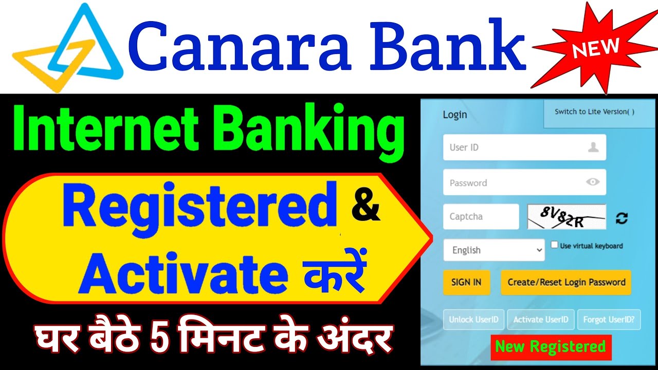 Canara Bank Net Banking || Canara Bank Internet Banking Registration ...
