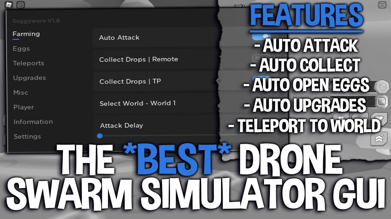 SHOWCASING THE *BEST* DRONE SWARM SIMULATOR GUI - 2022 😈 (AUTO ATTACK ...