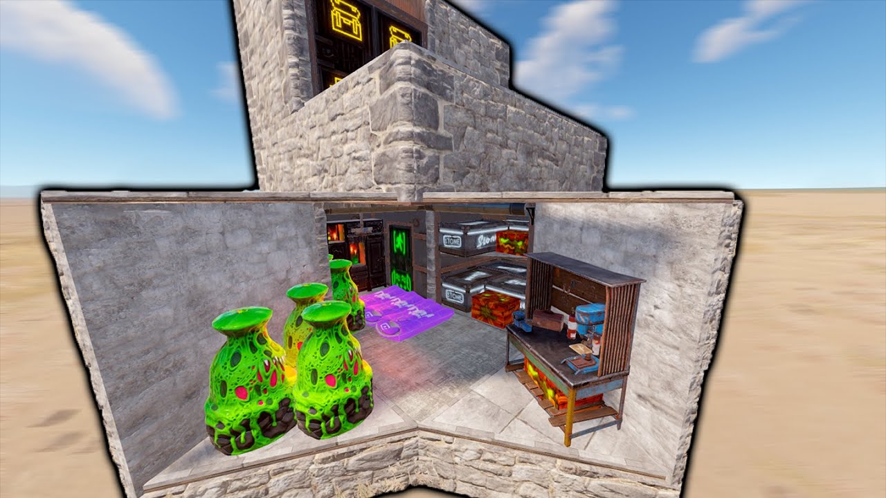 RUST - BEST BUNKER BASE 2x2 - YouTube