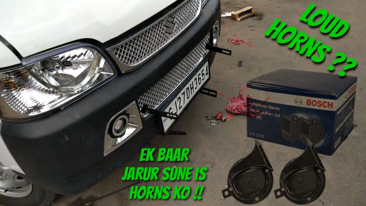 MARUTI EECO BS6 MODEL BOSCH HORNS FITTING BY NAVKAR MOTORS.VADODARA.M ...