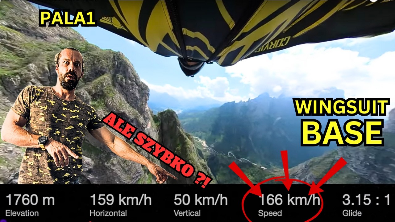 ALE SZYBKO ?! - PALA 1 - SKOK WINGSUIT BASE W DOLOMITACH - YouTube