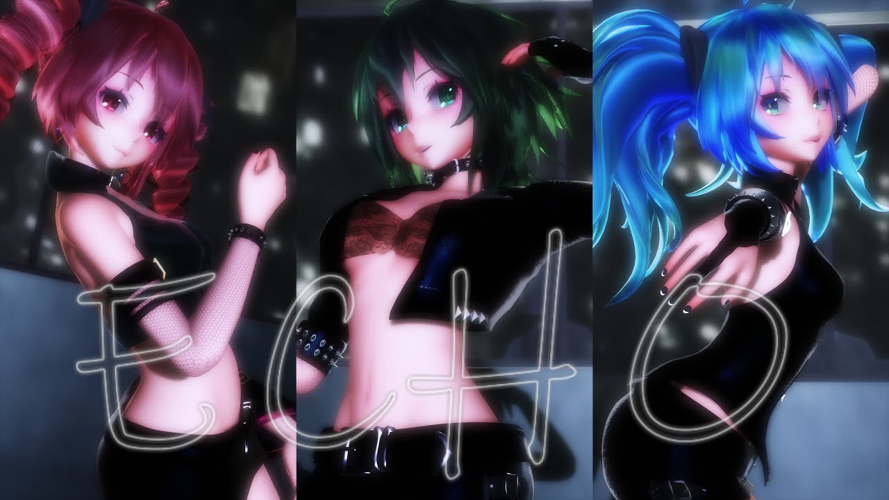 【MMD】ECHO / Tda式改変GUMI 初音ミク 重音テト【GUMI誕生祭2024】【4K】 - YouTube