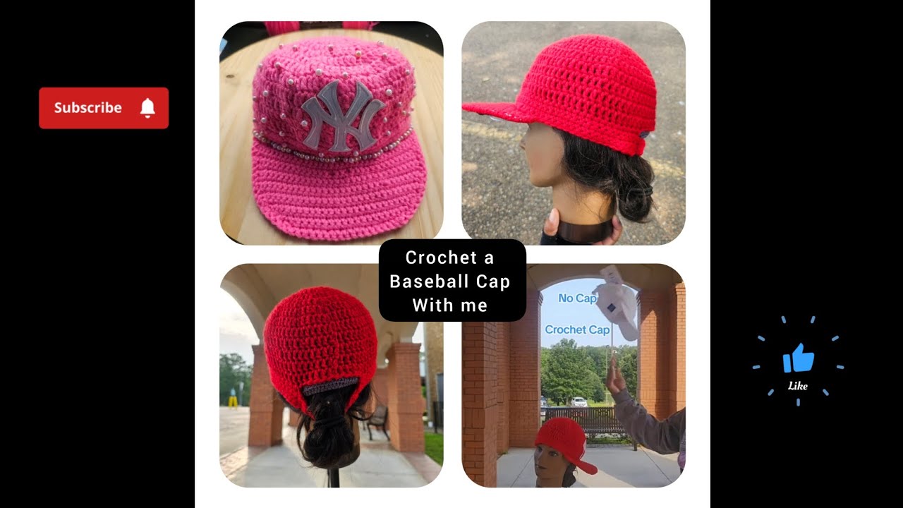 DIY Crochet Baseball Cap - YouTube