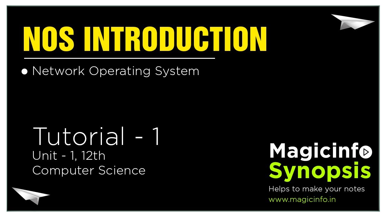 Network Operating System - Introduction | Tutorial -1 | Unit 1 | 12th ...