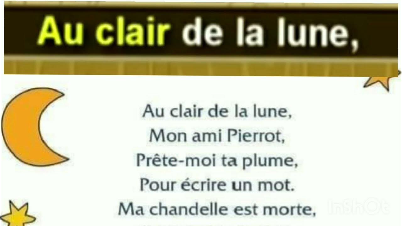 Chanson-Au clair de la lune-mon ami pierrot - YouTube