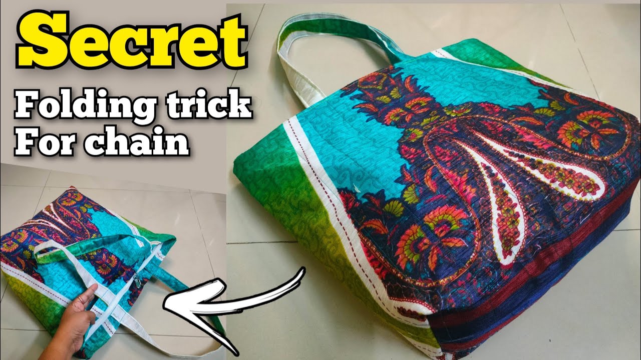 BIG SIZE Ladies Handbag making at home | Shopping bag cutting and ...