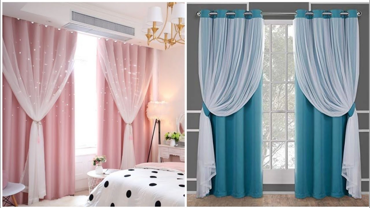Very impressive and elegant double layer bedroom/living room curtains ...