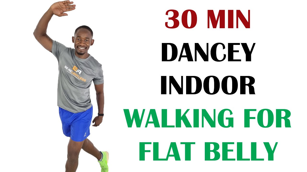 30 Minute INDOOR WALKING FOR A FLAT BELLY FEELS LIKE DANCING - YouTube
