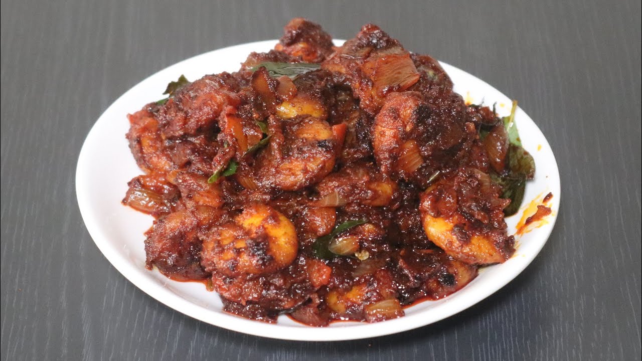 Kerala Style Prawns Roast || Konju Fry || Chemmeen Dry fry Recipe By ...