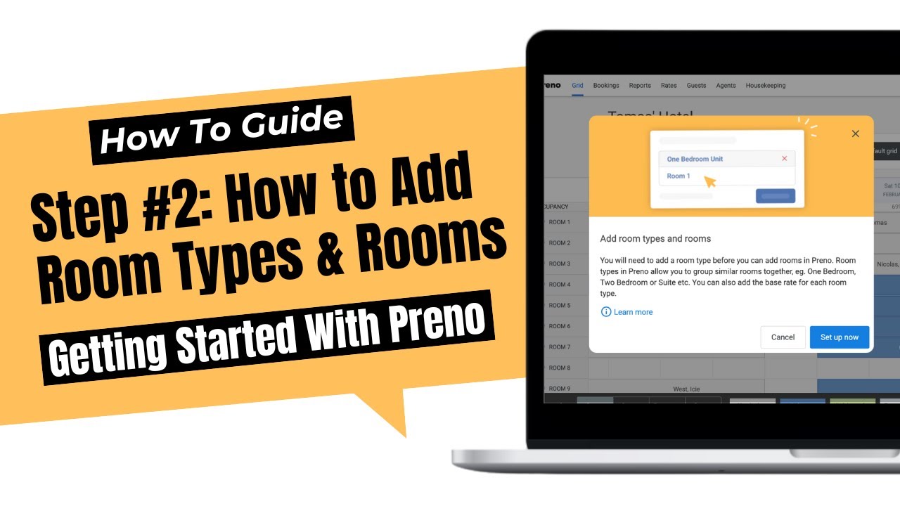 Step #2: How to Add Room Types & Rooms | Getting Started With Preno ...
