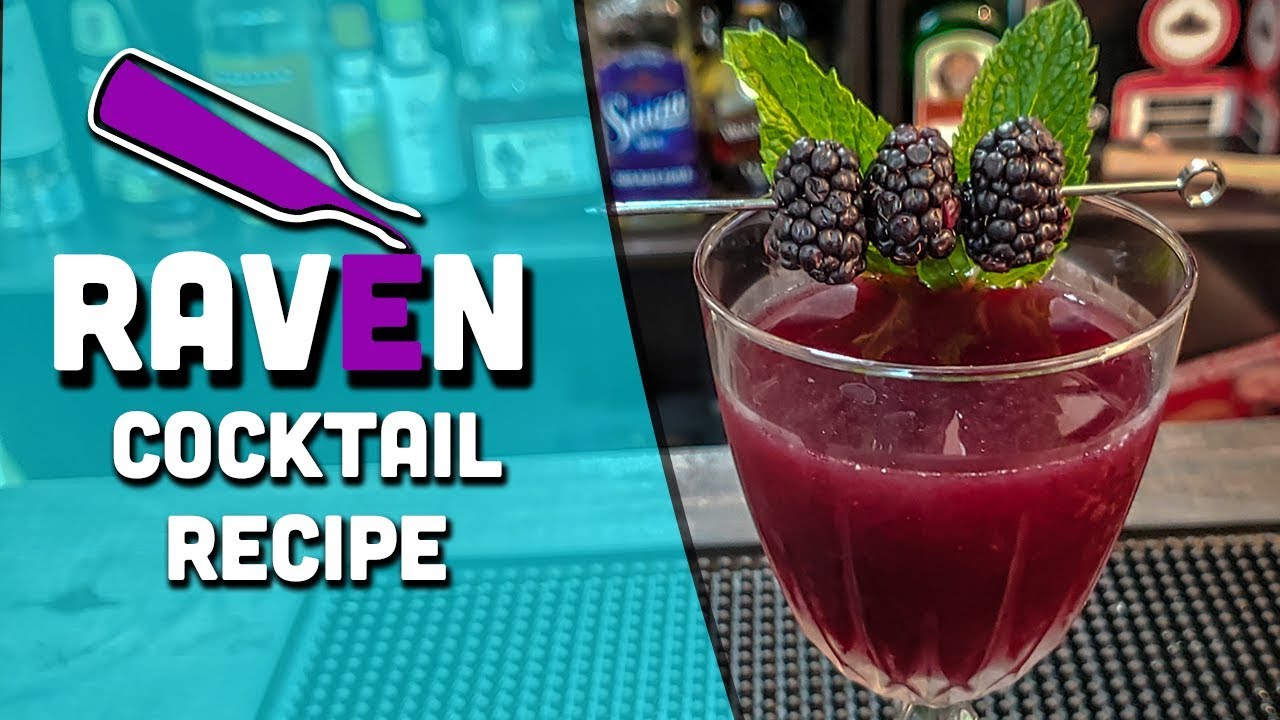 The Raven Cocktail - A Rum Smash Drink With Blackberries - YouTube
