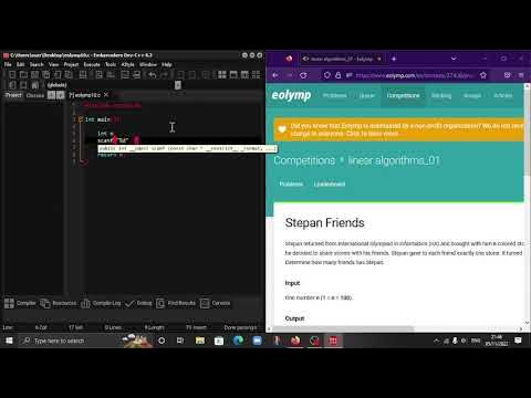 "Stephan friends" in C programming language. #Eolymp problem 7401. - YouTube