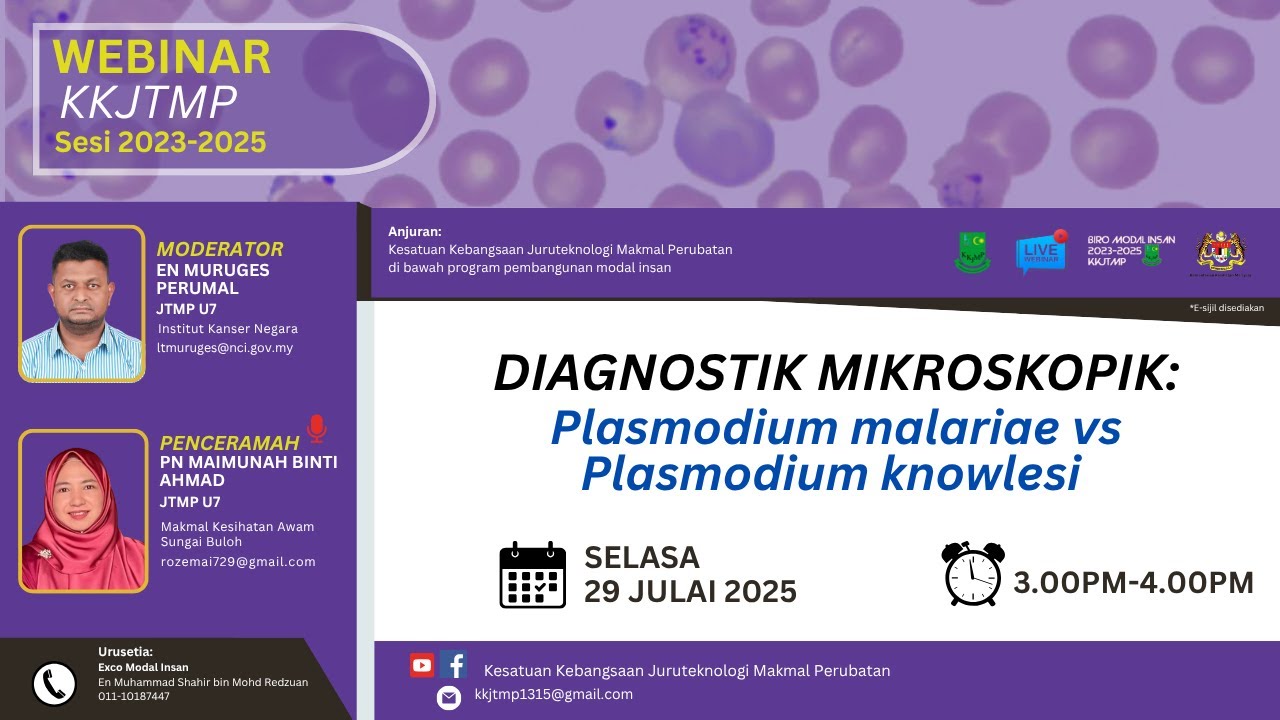 Webinar JTMP: Plasmodium Malariae vs Plasmodium Knowlesi - YouTube