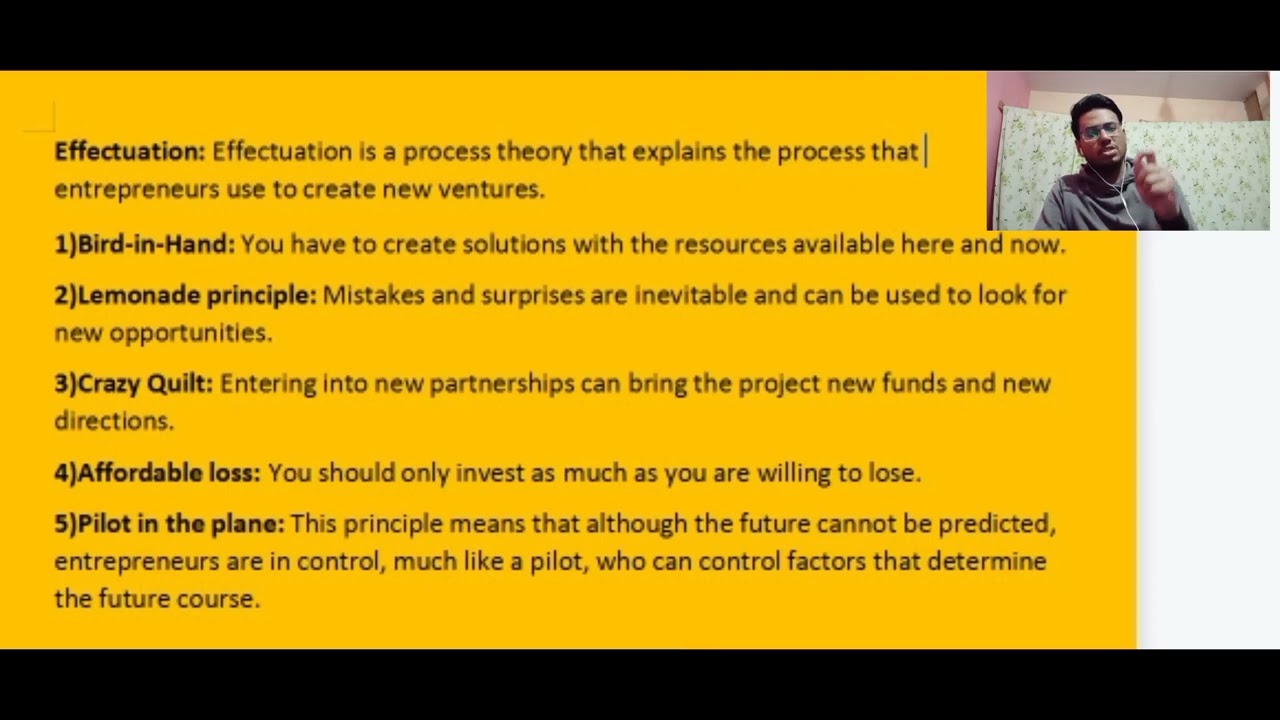 Effectuation theory of entrepreneurship | Principles of Effectuation ...