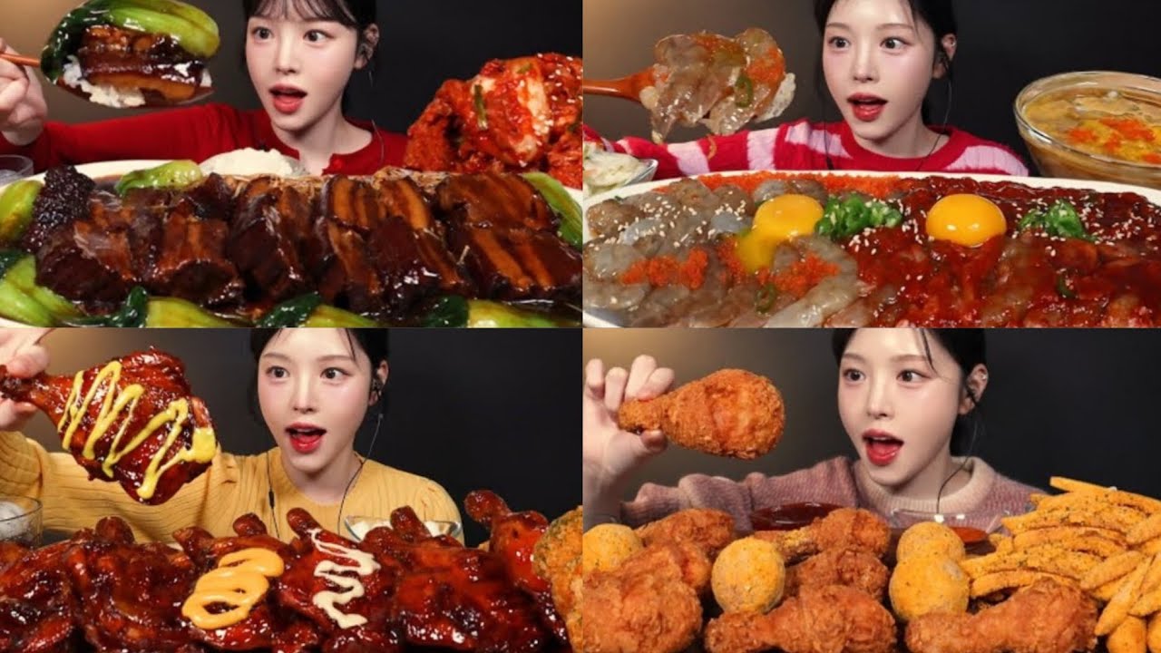 Eat with Boki ASMR Mukbang Compilation: Braised Pork, Soy Shrimp Crab ...