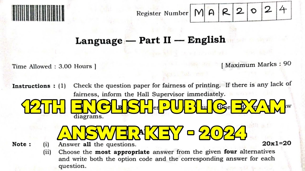12th English Public Exam Answer Key 2024 12th English Public Question 12th-english-public-exam-answer-key-2024-12th-english-public-question