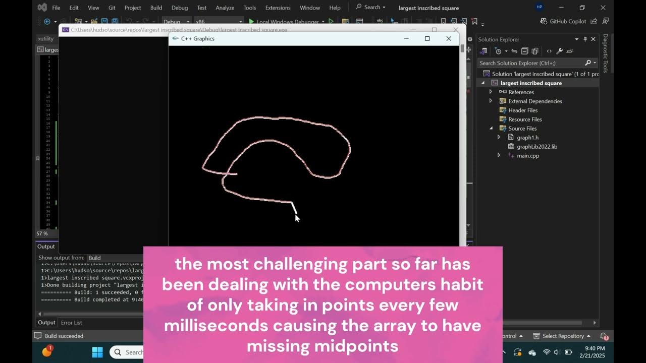 largest inscribed square demo version 4 - YouTube