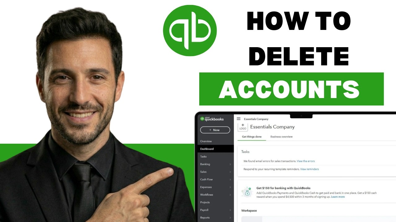 How to delete accounts from chart of accounts in QuickBooks Online ...