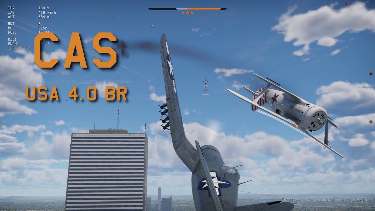 War Thunder: F4U-1D Corsair, SB2C-4 Helldiver, F6F-5 Hellcat, USA 4.0 BR Close Air Support - YouTube