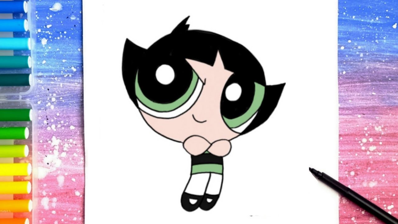 How to Draw Buttercup from The Powerpuff Girls / Easy Drawing Tutorial ...