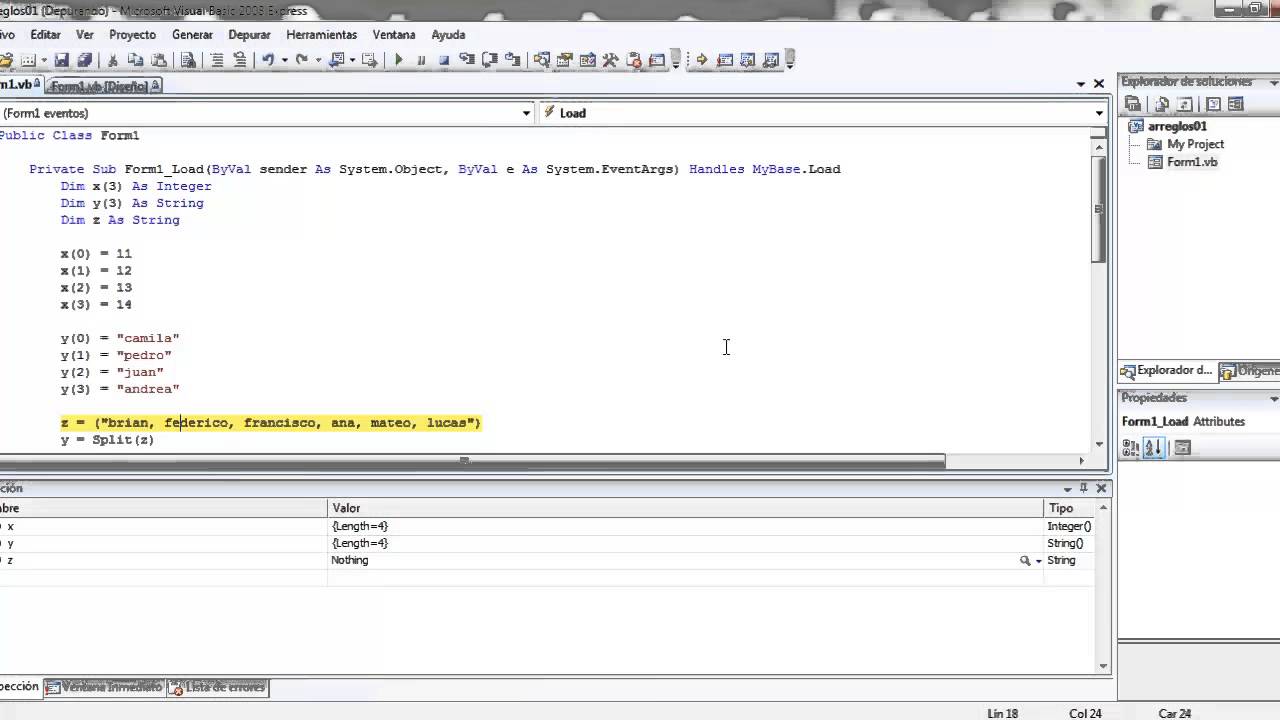 Arreglos (Matrices y Vectores) - YouTube