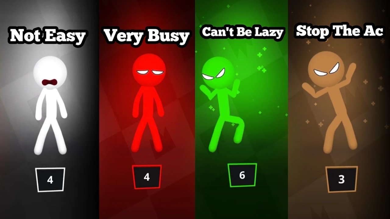 Not Easy Very busy Can't be Lazy Stop The Ac stickman Party - YouTube