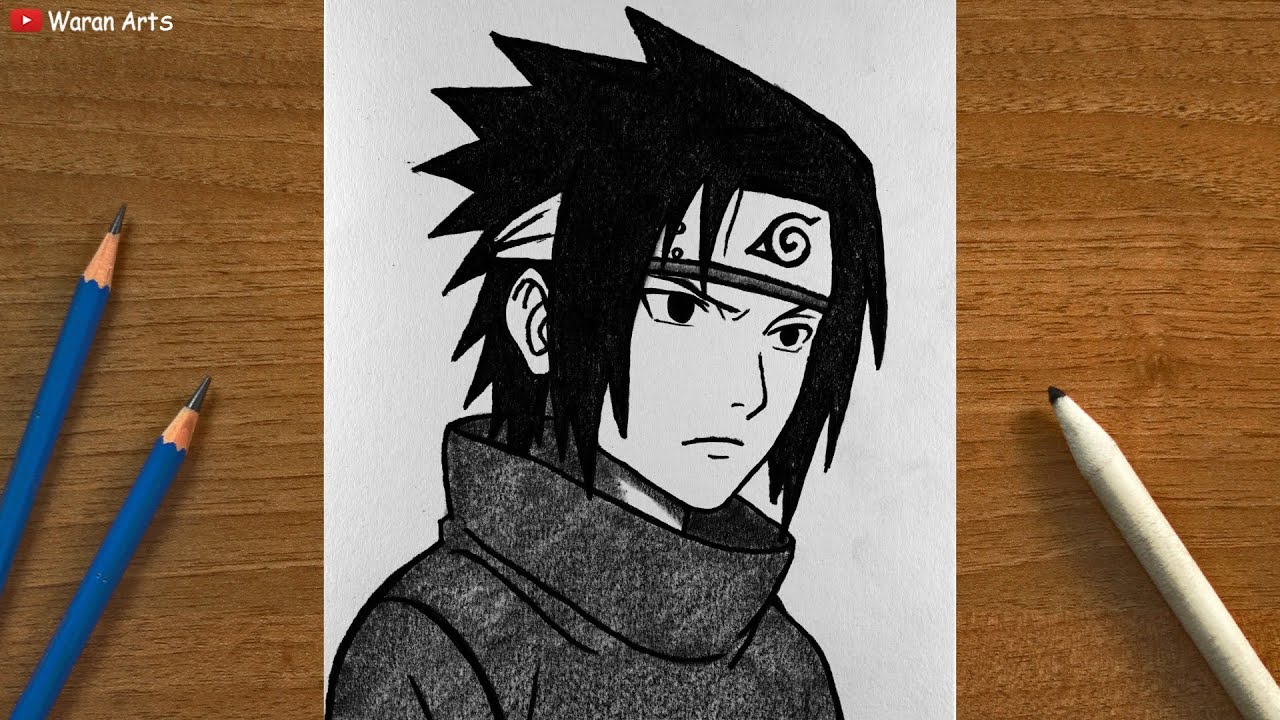 Easy Anime Drawing || How to Draw Sasuke step-by-step || Easy Drawing ...