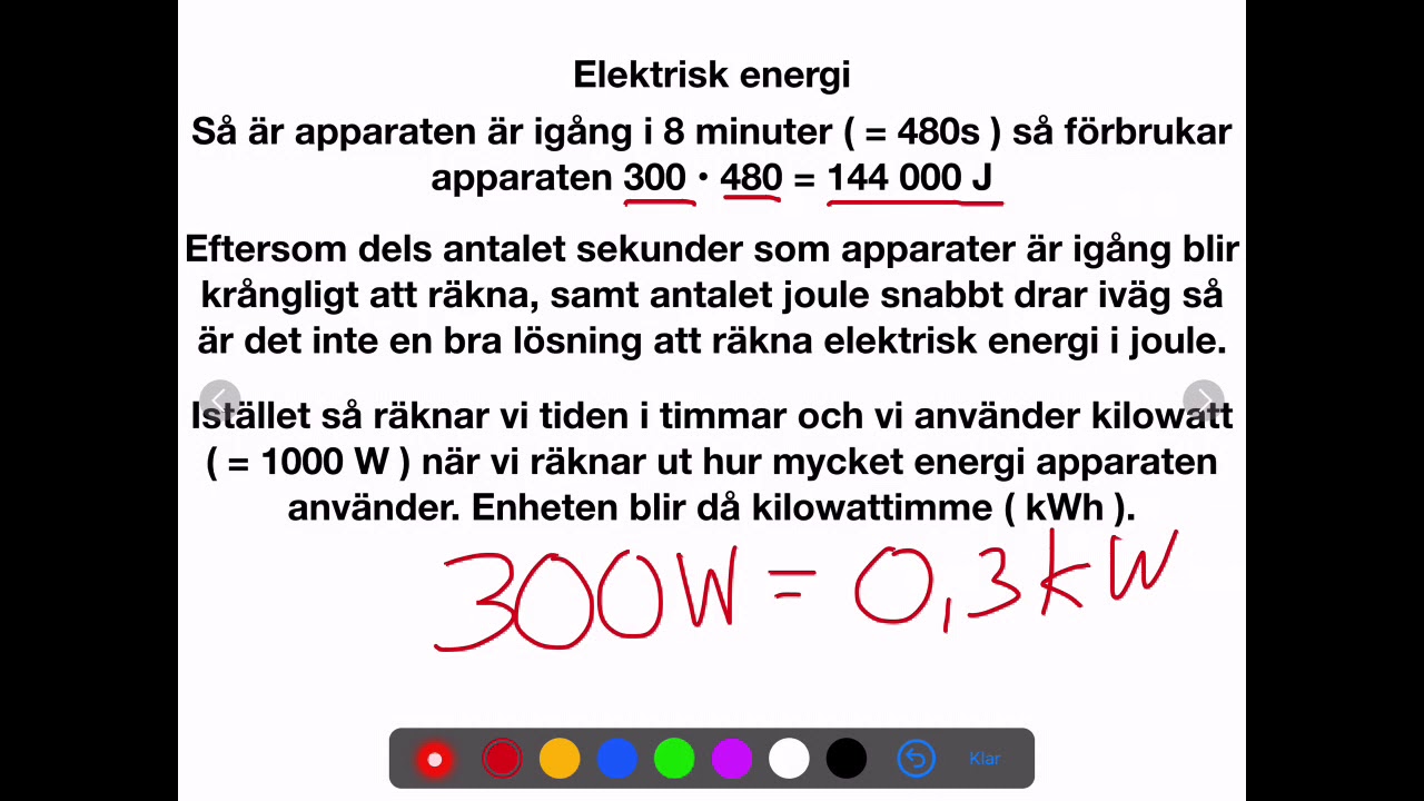 Räkna ut elektrisk energi - YouTube