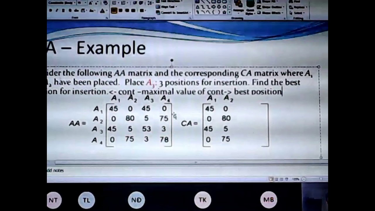 CA Matrix Lecture and Discussion - YouTube