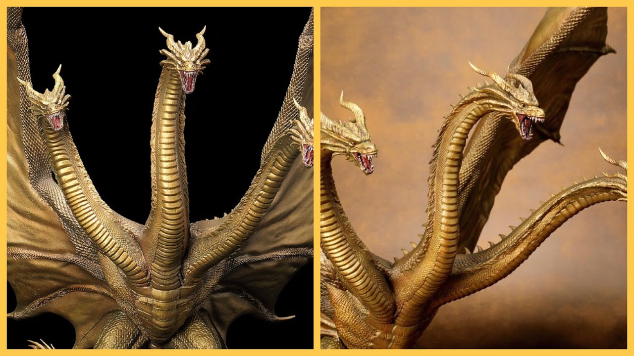 Godzilla: King of the Monsters Hyper Solid Series King Ghidorah Statue ...