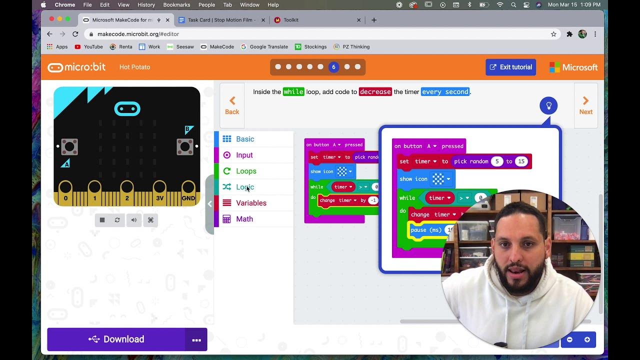 BBC micro:bit Hot Potato | Programming con Mr. Manny - YouTube