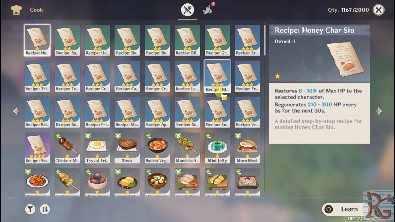 Genshin Impact 5.2 All New Tevat Food Recipes, All Nation Natlan ...