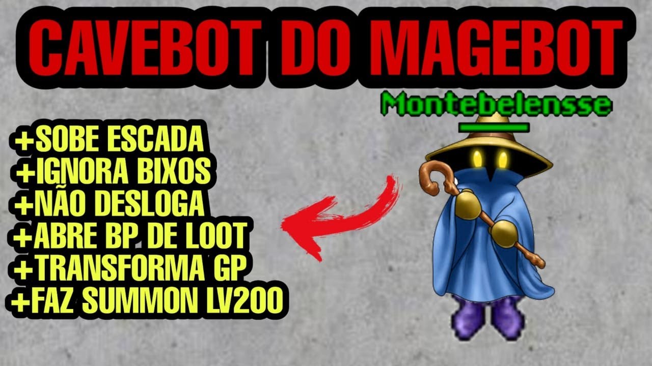 CAVEBOT NO MAGEBOT ( TUTORIAL COM AS MELHORES DICAS) - YouTube