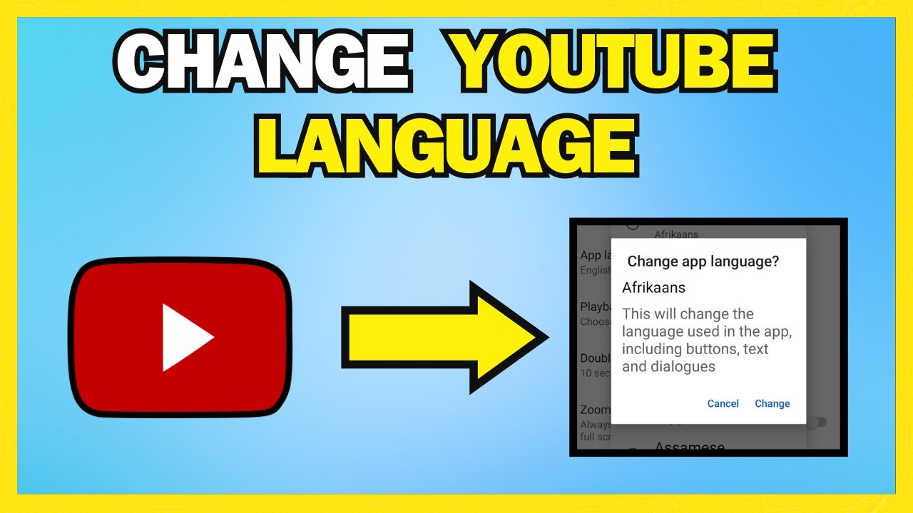 How To Change Language In Youtube App - YouTube