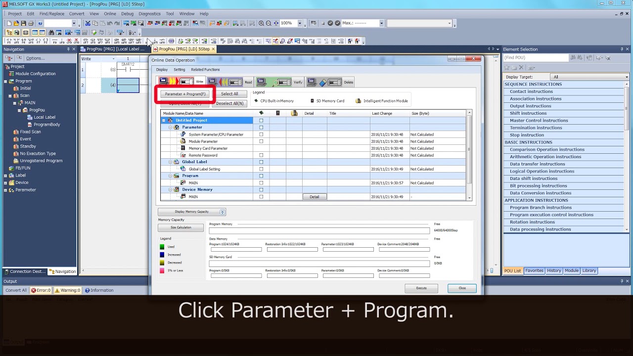 Try Programming 4 Melsec Iq F Series Quick Start Guide Ladder Language 4 14 Youtube