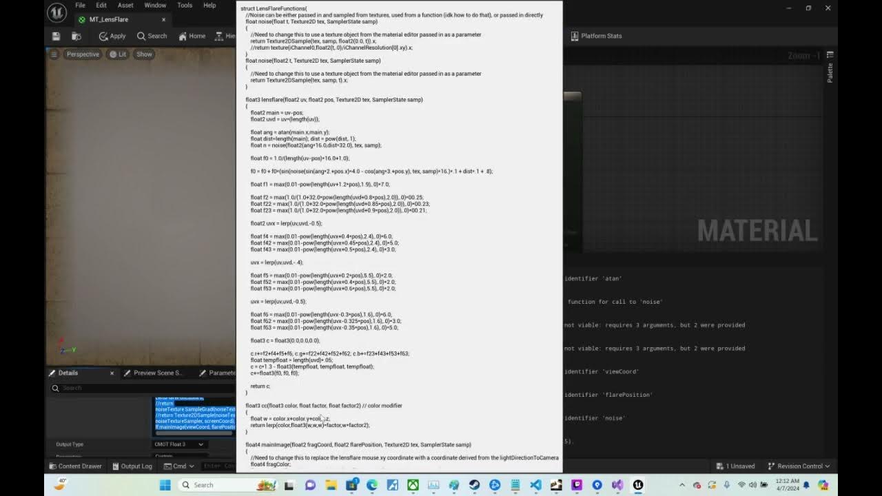 UE5 - Converting shadertoy GLSL lens flare to use in atmosphere shader ... UE5 - Converting shadertoy GLSL lens flare to use in atmosphere shader ...