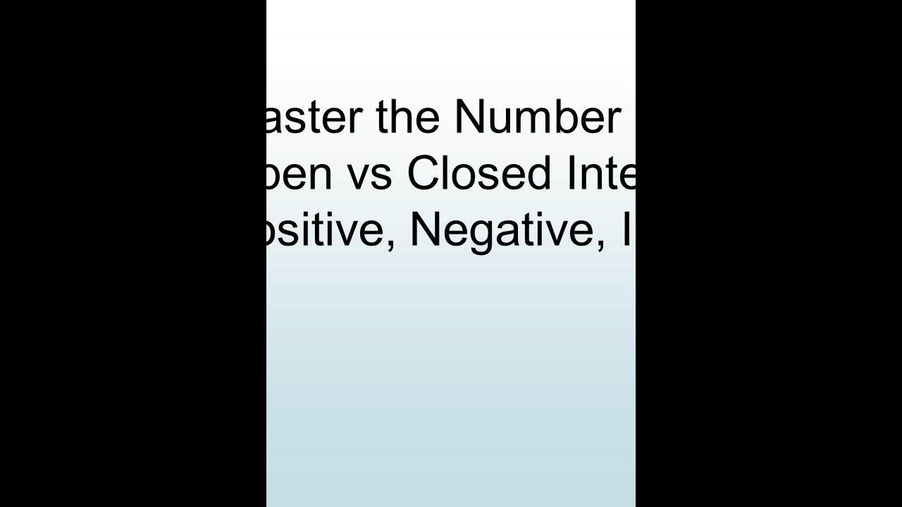Number Line Basics for Beginners | Positive, Negative Numbers & Intervals! #maths #number - YouTube