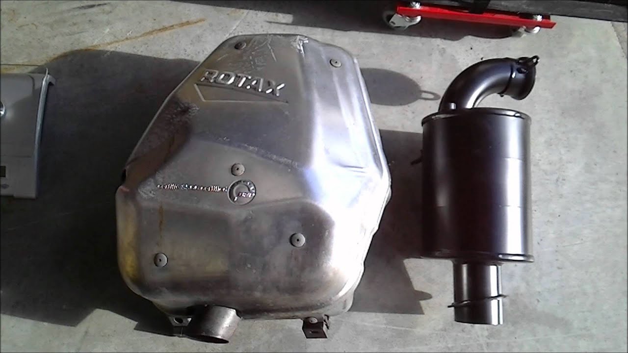 2011 Summit X 800R E-tec BMP Full Velocity Muffler - YouTube