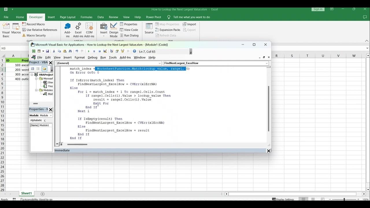How To Lookup The Next Largest Value In Excel YouTube how-to-lookup-the-next-largest-value-in-excel-youtube
