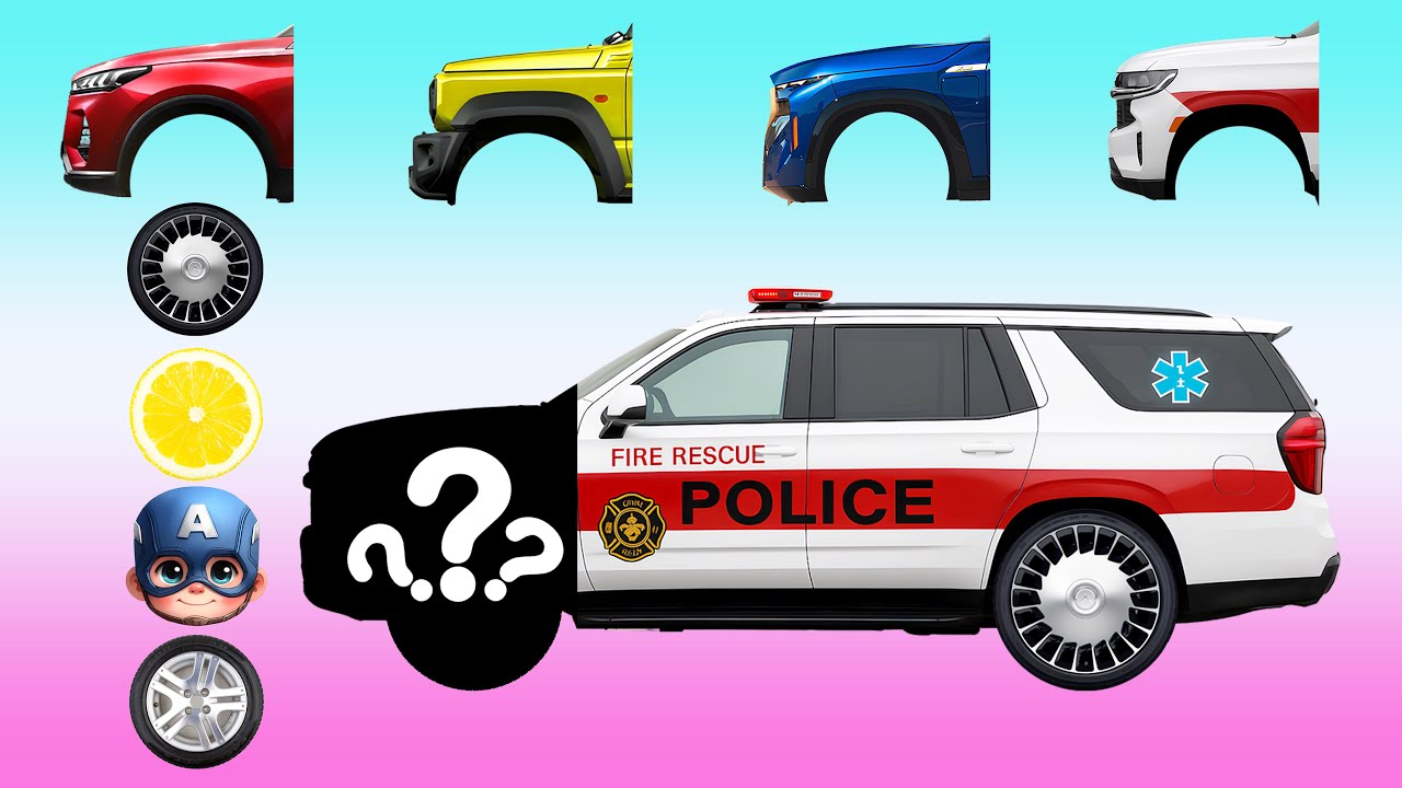 CORRECTLY GUESS THE HEAD AND WHEEL OF THE POLICE CAR !🚓MENEBAK GAMBAR ...
