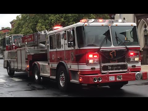 Reading Fire Department Brand New Ladder 1 Responding 6/13/18 - YouTube