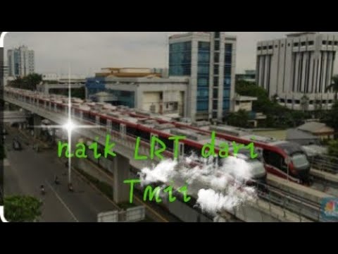 mencoba naik LRT dari stasiun taman mini - YouTube