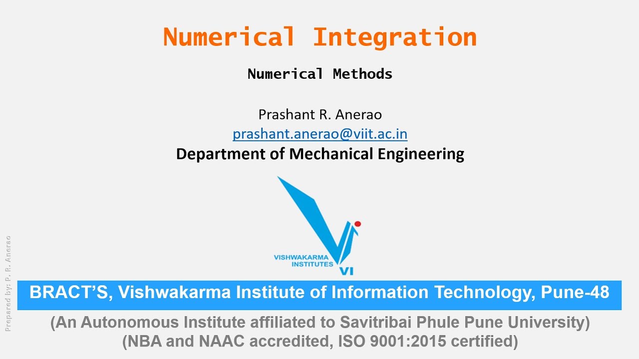 L20 Numerical Methods | Numerical Integration | Newton Cotes Method ...