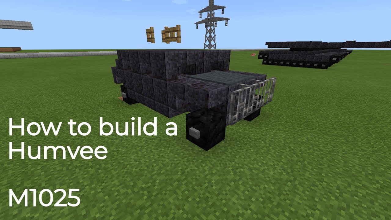 Minecraft tutorial - How to build a Humvee ( M1025 ) ( Easy ) - YouTube