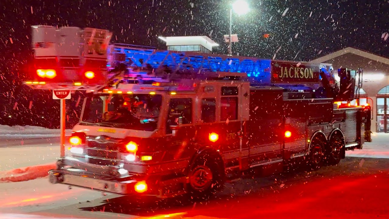 Jackson Fire Department Truck 1270 Responding X2 - YouTube