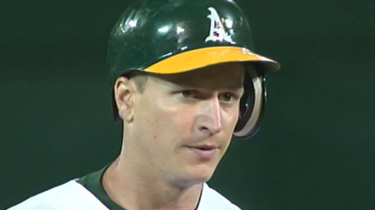 Mark Ellis' cycle in 2007 the A's first since '03 - YouTube